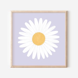 Set of 4 Square Art Prints, Lilac Floral Wall Art, Girls Bedroom Wall ...