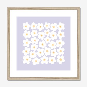 Set of 4 Square Art Prints, Lilac Floral Wall Art, Girls Bedroom Wall ...