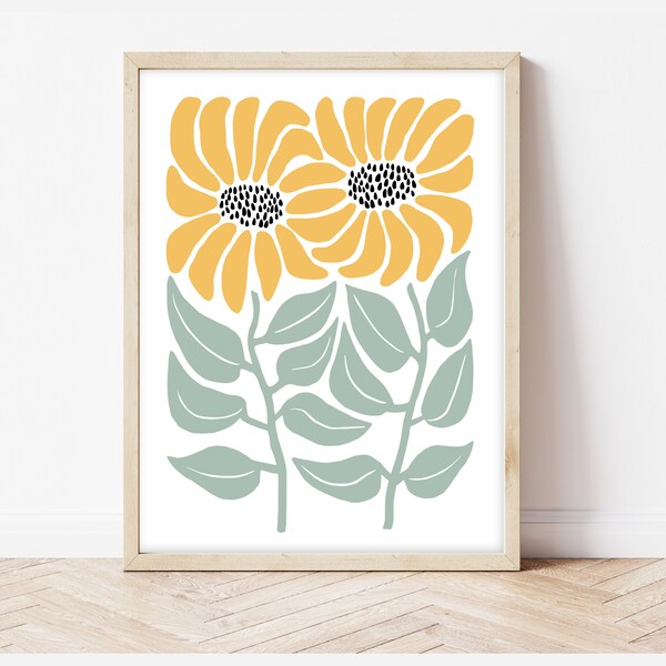 Yellow Flowers Print - Etsy