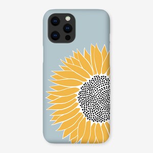 Sunflower Print on a Pastel Blue Phone Case Personalised With - Etsy
