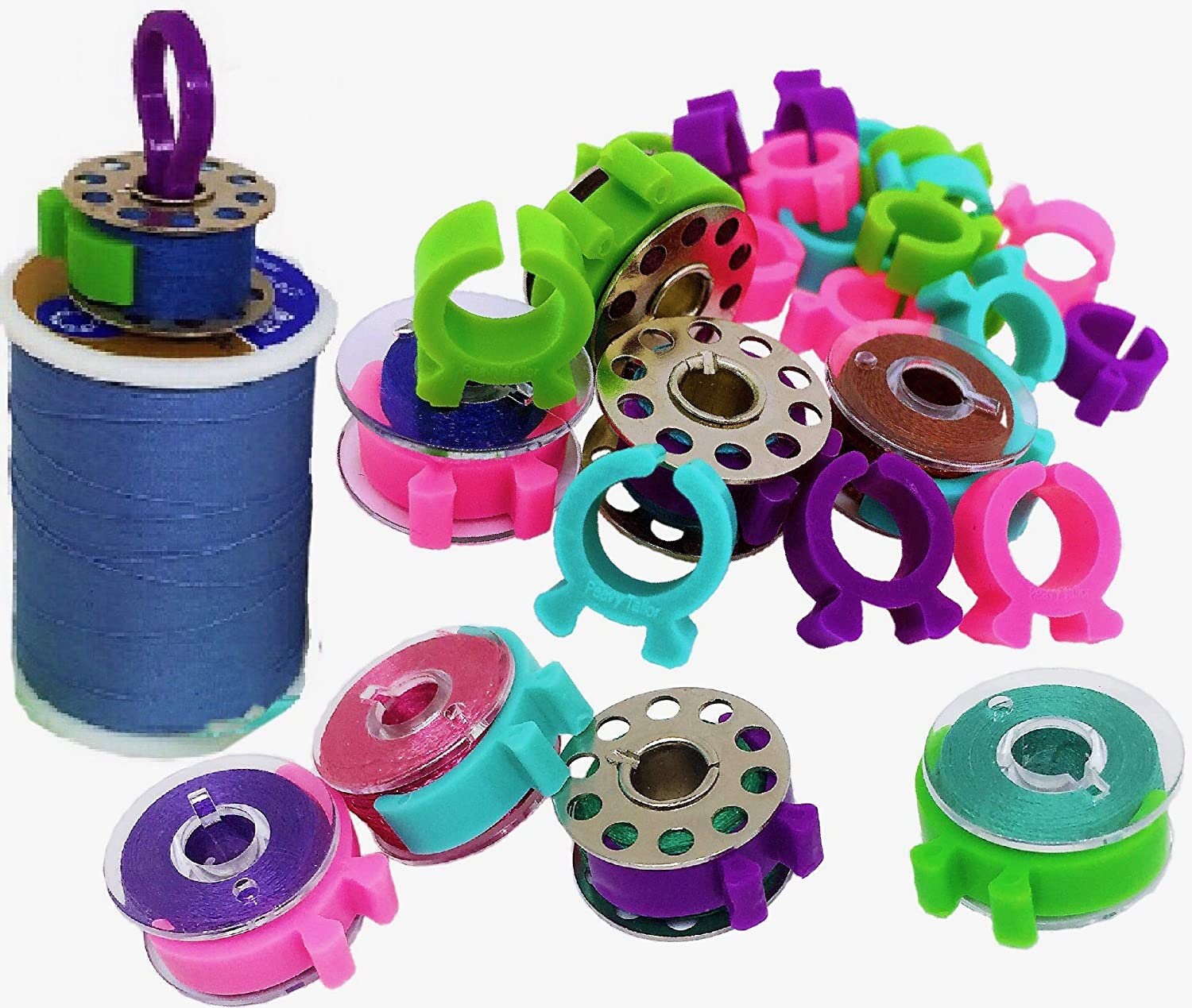 16pc Bobbin Holder Clips: Sewing Thread Organizer - Etsy