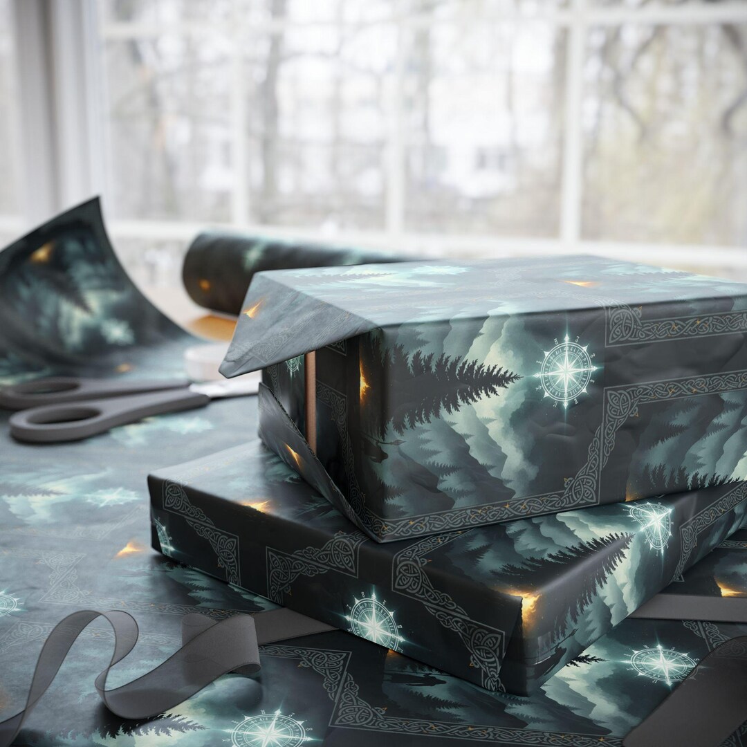 Winter Solstice Mountains Wrapping Paper - Etsy