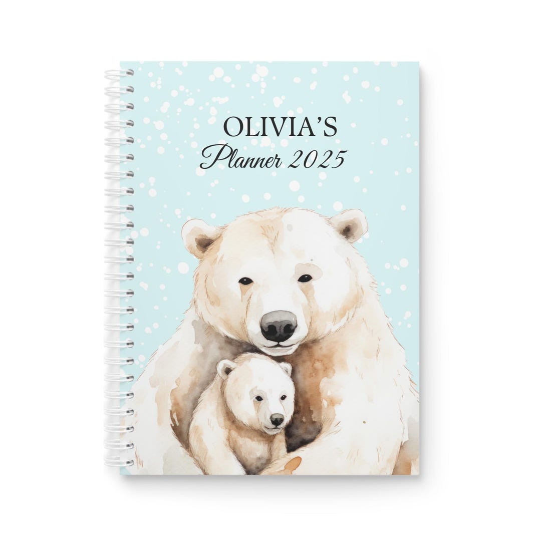 Polar Bear Planner, 2025, Planner, Planner 2025, Diary 2025, Yearly ...