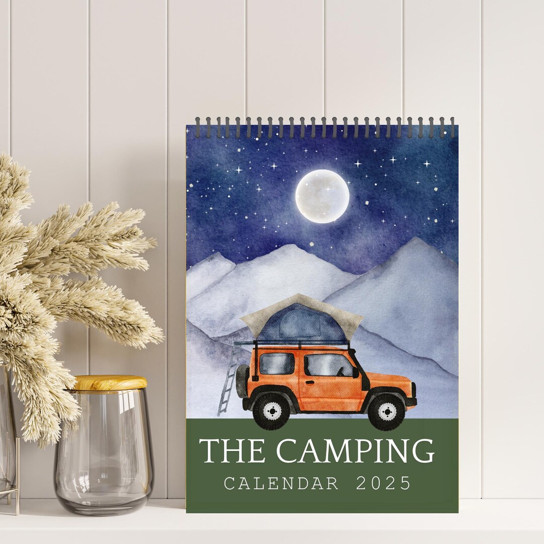 2025 Camping Calendar, Personalised Camping Gift, Calendar for Hiking ...