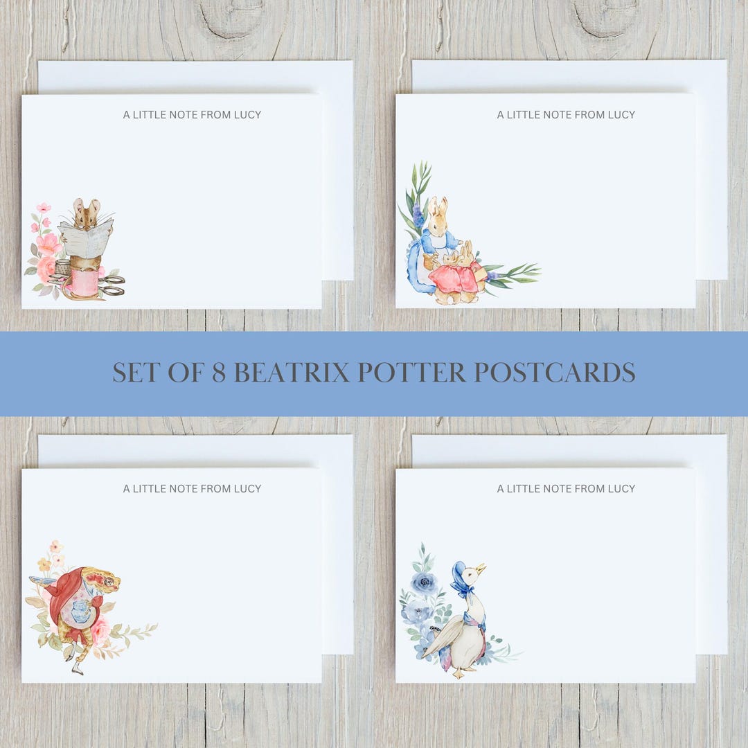 Beatrix Potter Postcards, Set of 8 Postcards, Peter Rabbit Postcards ...