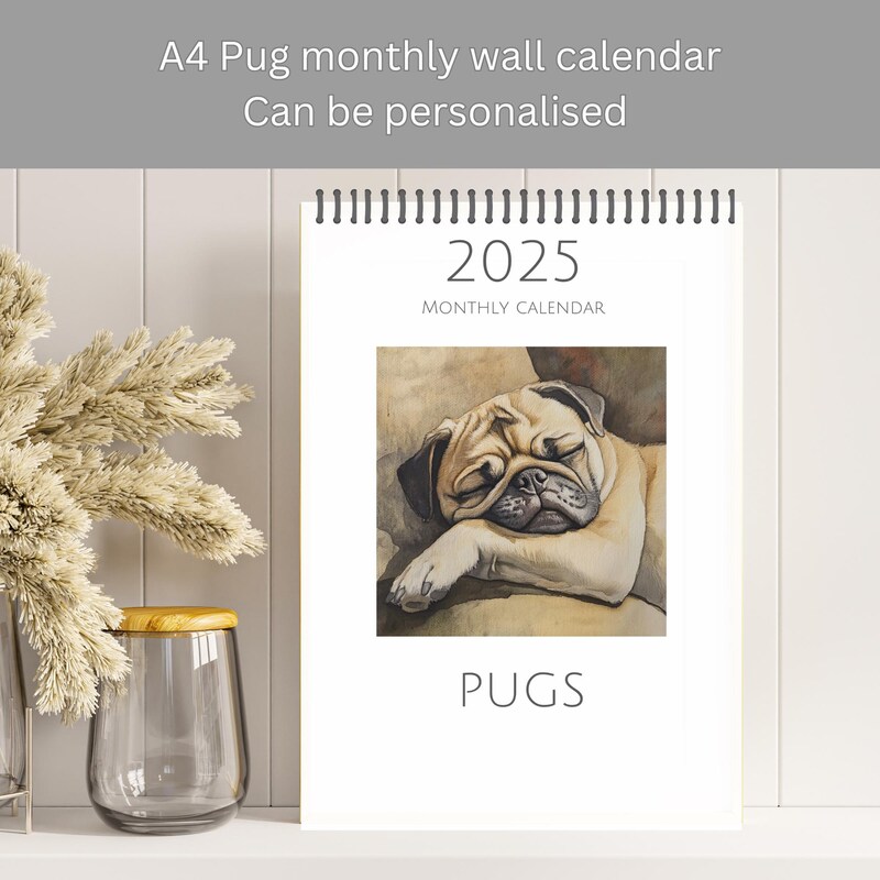 Pug Calendar - Etsy