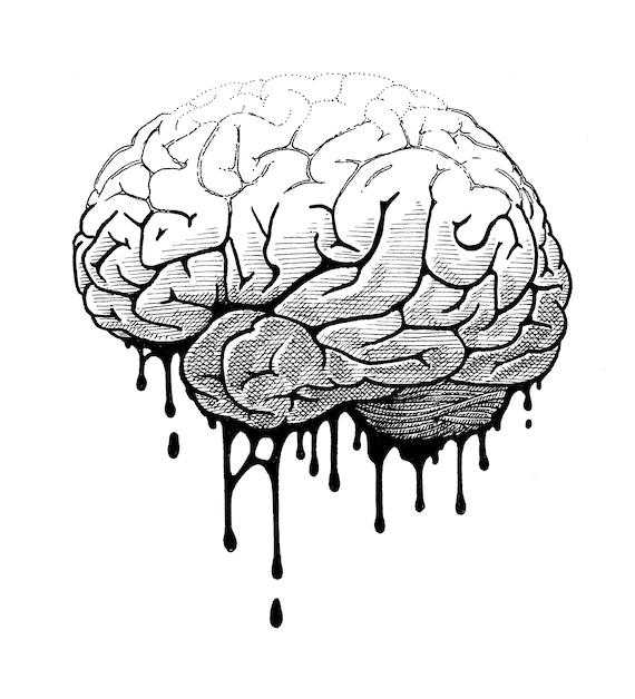 Exhaustion Digital print of original ink drawing | Etsy