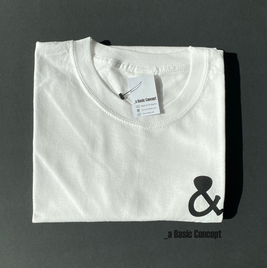 White T-shirt With & Slogan - Etsy