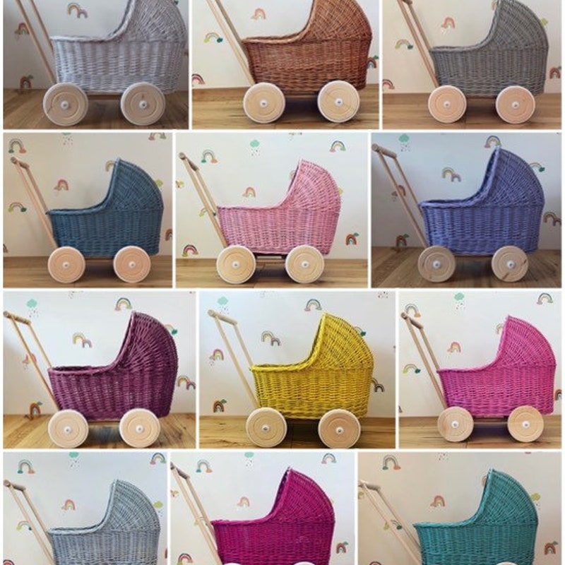 Wicker Doll Pram - Etsy