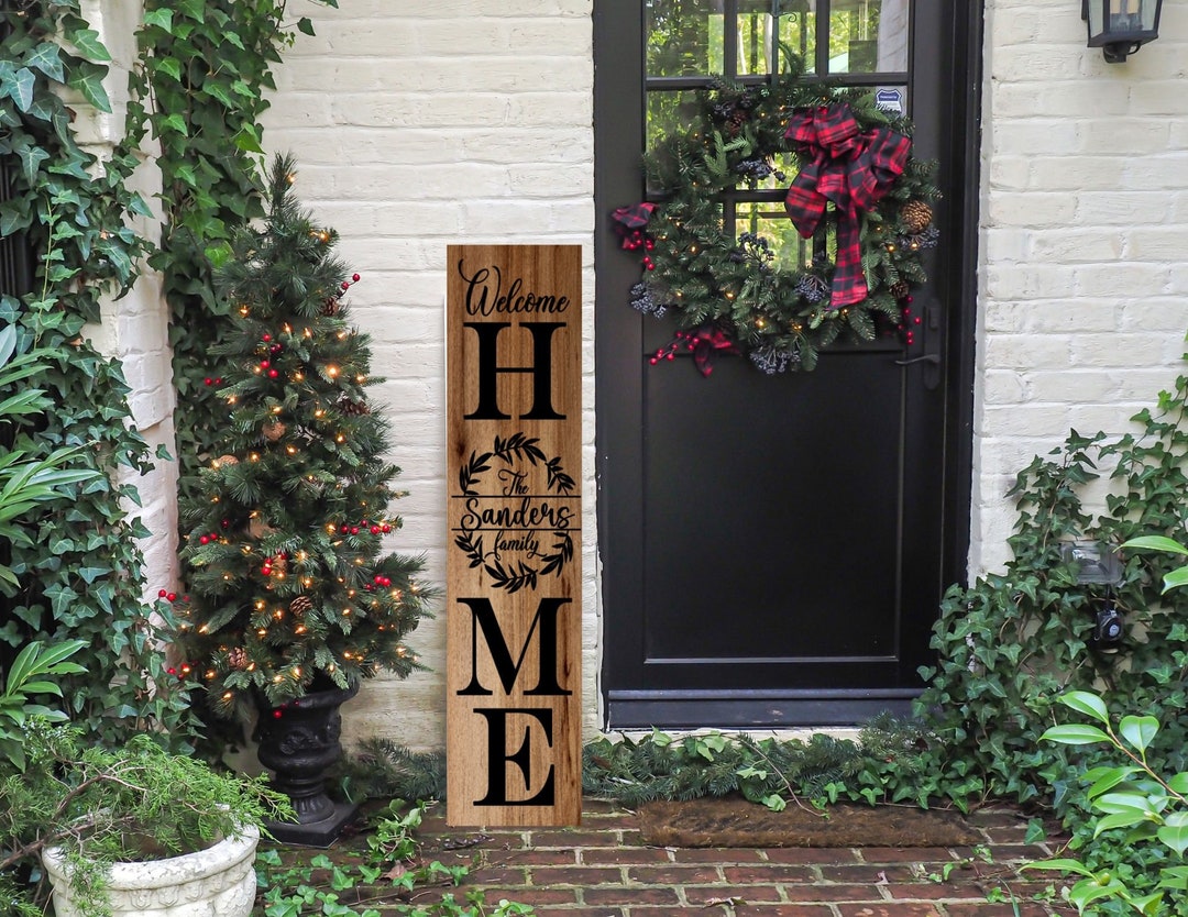 Welcome Porch Sign | Family Name Porch Sign | Housewarming Gift ...