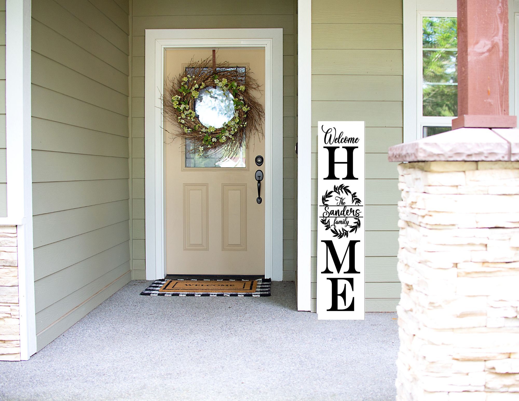 Welcome Porch Sign | Family Name Porch Sign | Housewarming Gift ...