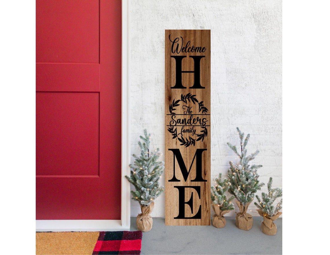 Welcome Porch Sign | Family Name Porch Sign | Housewarming Gift ...