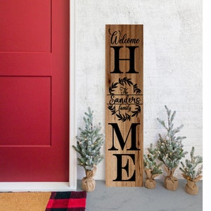 Welcome Porch Sign | Family Name Porch Sign | Housewarming Gift ...