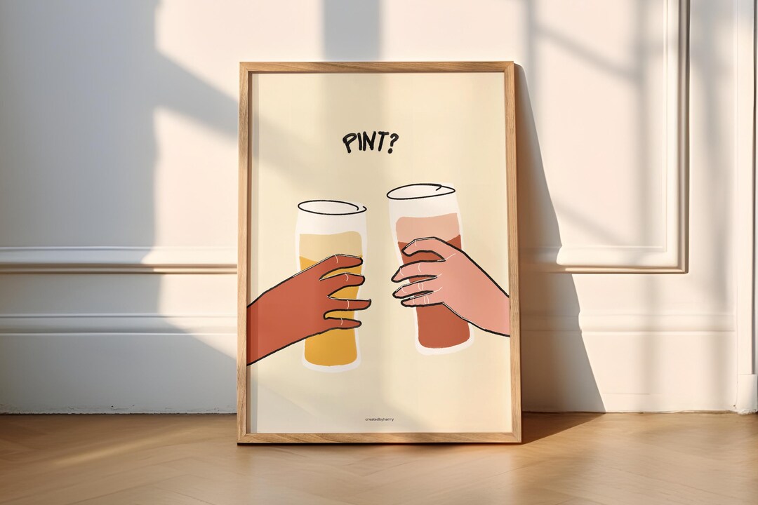 Pint? Print | Hand Illustrated Poster Print - Etsy