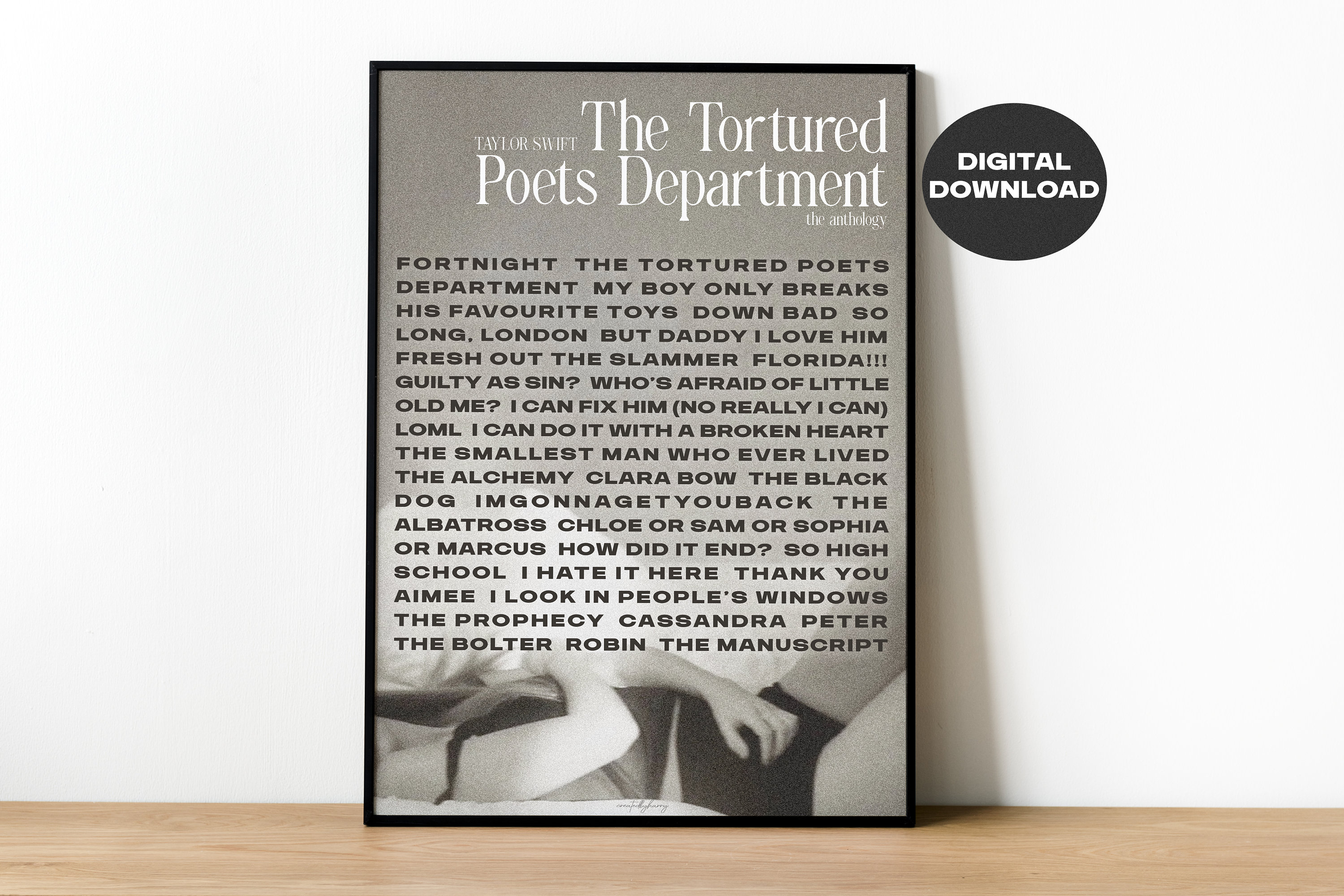Póster TS Taylor The Tortured Poets Department TTPD Album Nuevo 2024 TS ...