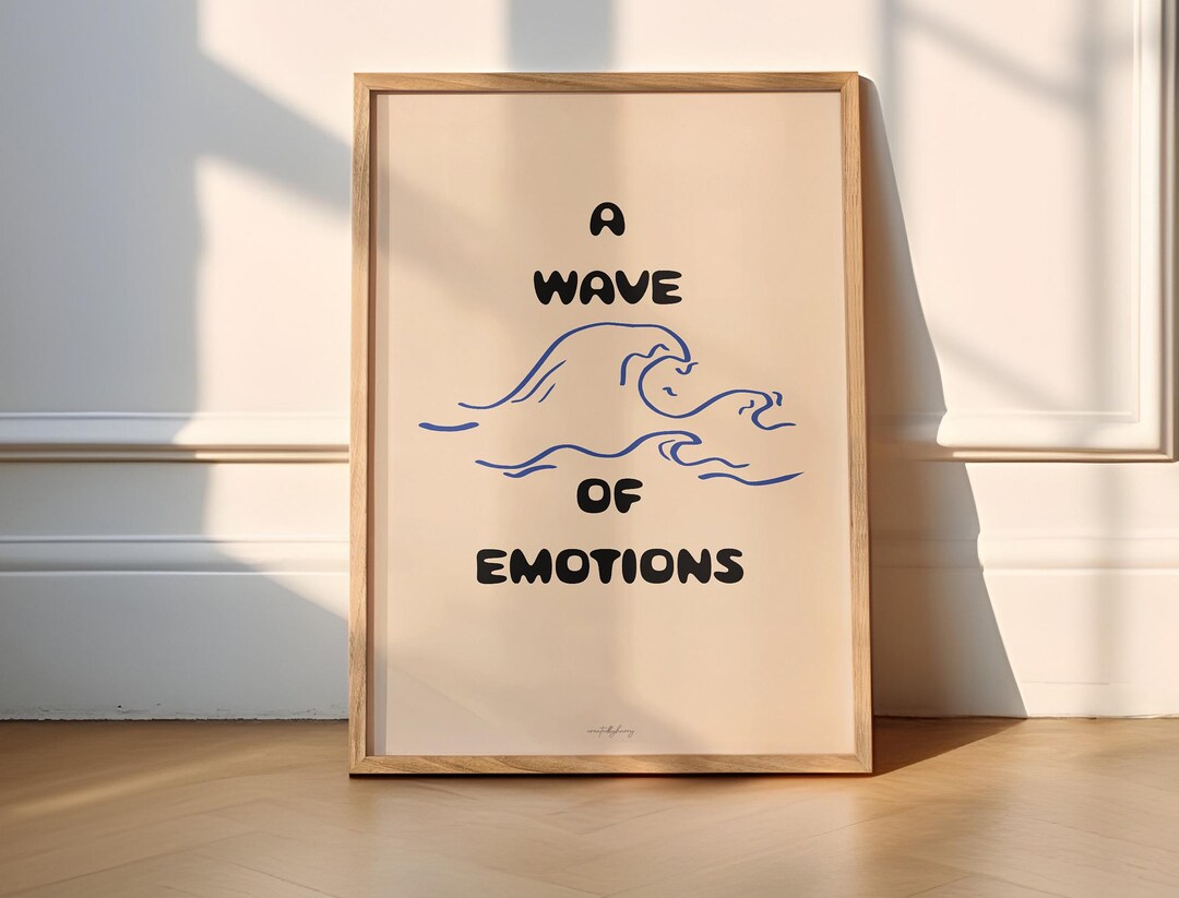 A Wave of Emotions Wall Art Print | Dopamine Decor Poster Print - Etsy