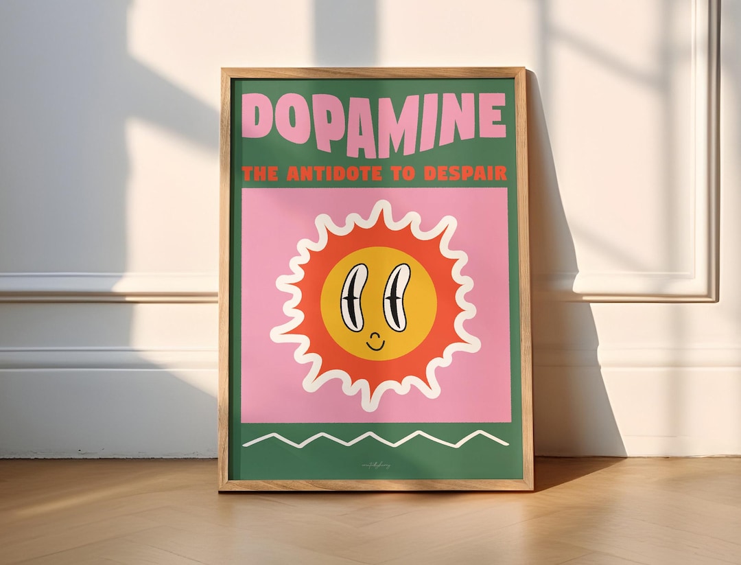 Dopamine Decor: Abstract Art Print, Colorful Sun Poster - Etsy