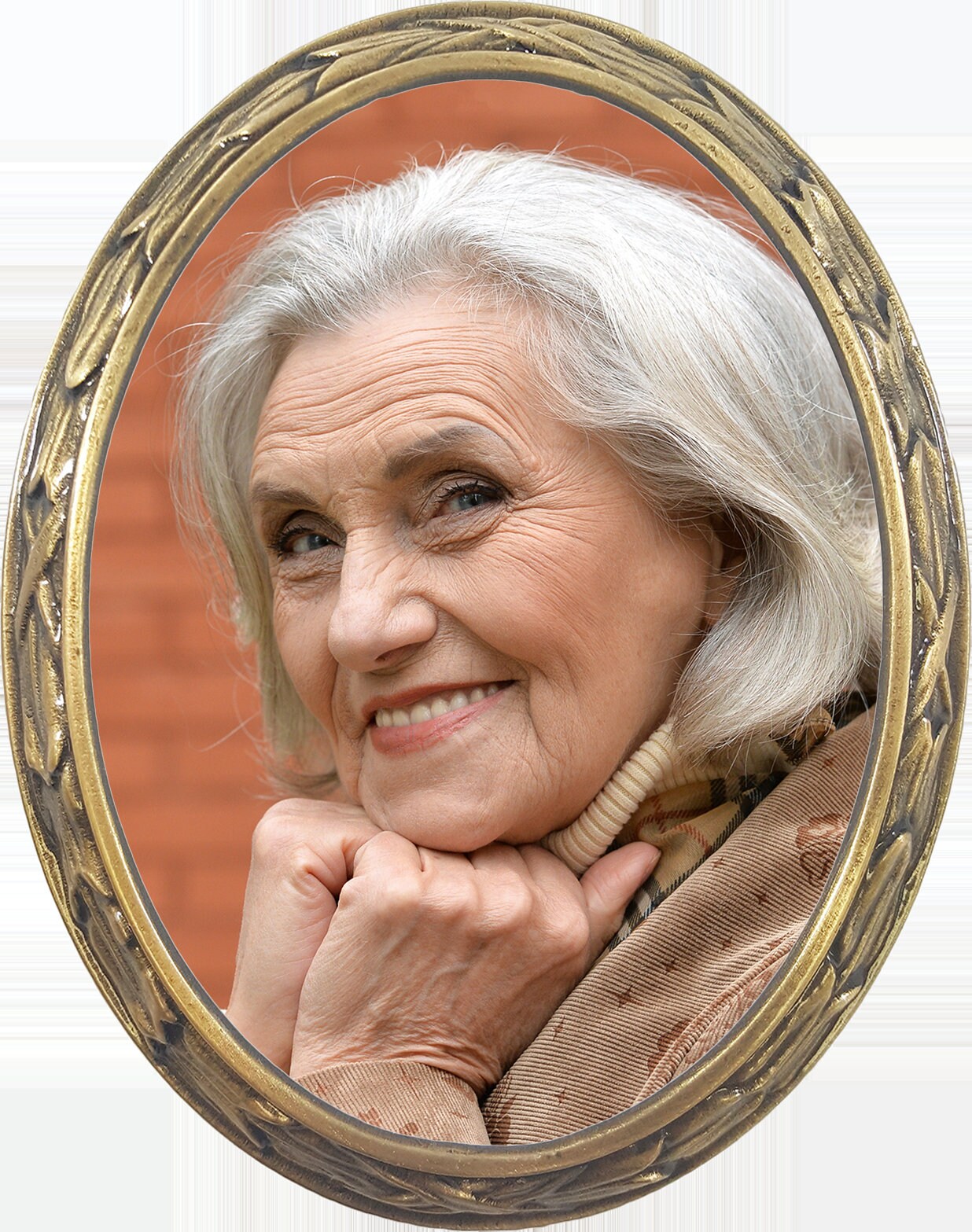 Oval Ceramic Headstone Photo | Bronze Frame Memorial Picture - Etsy