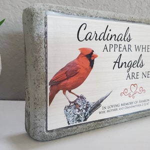 Personalized Memorial Gift With Cardinal. Indoor/outdoor Custom ...