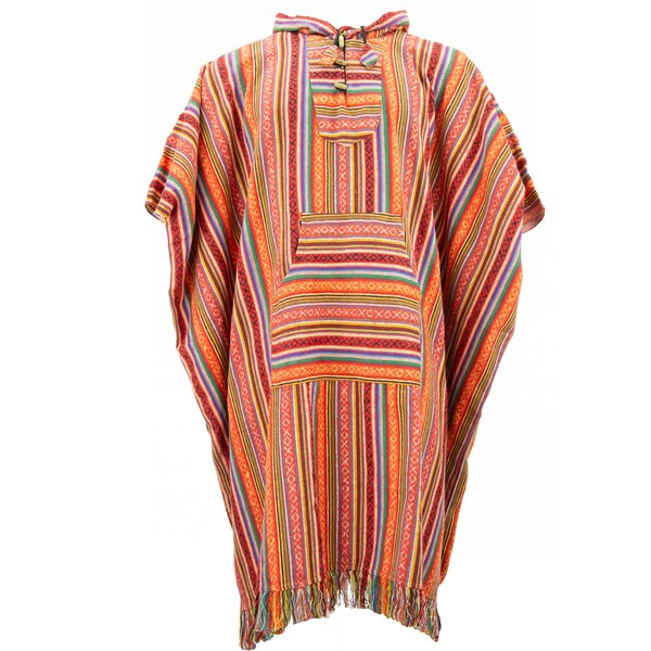 Orange Poncho - Etsy