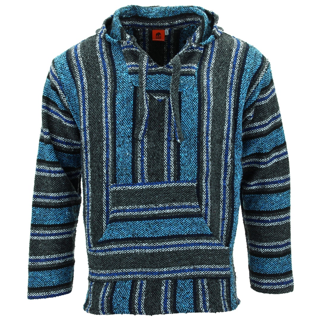 Loudelephant Mexican Baja Hoodie Hoody Jerga Drug Rug Striped Jumper ...