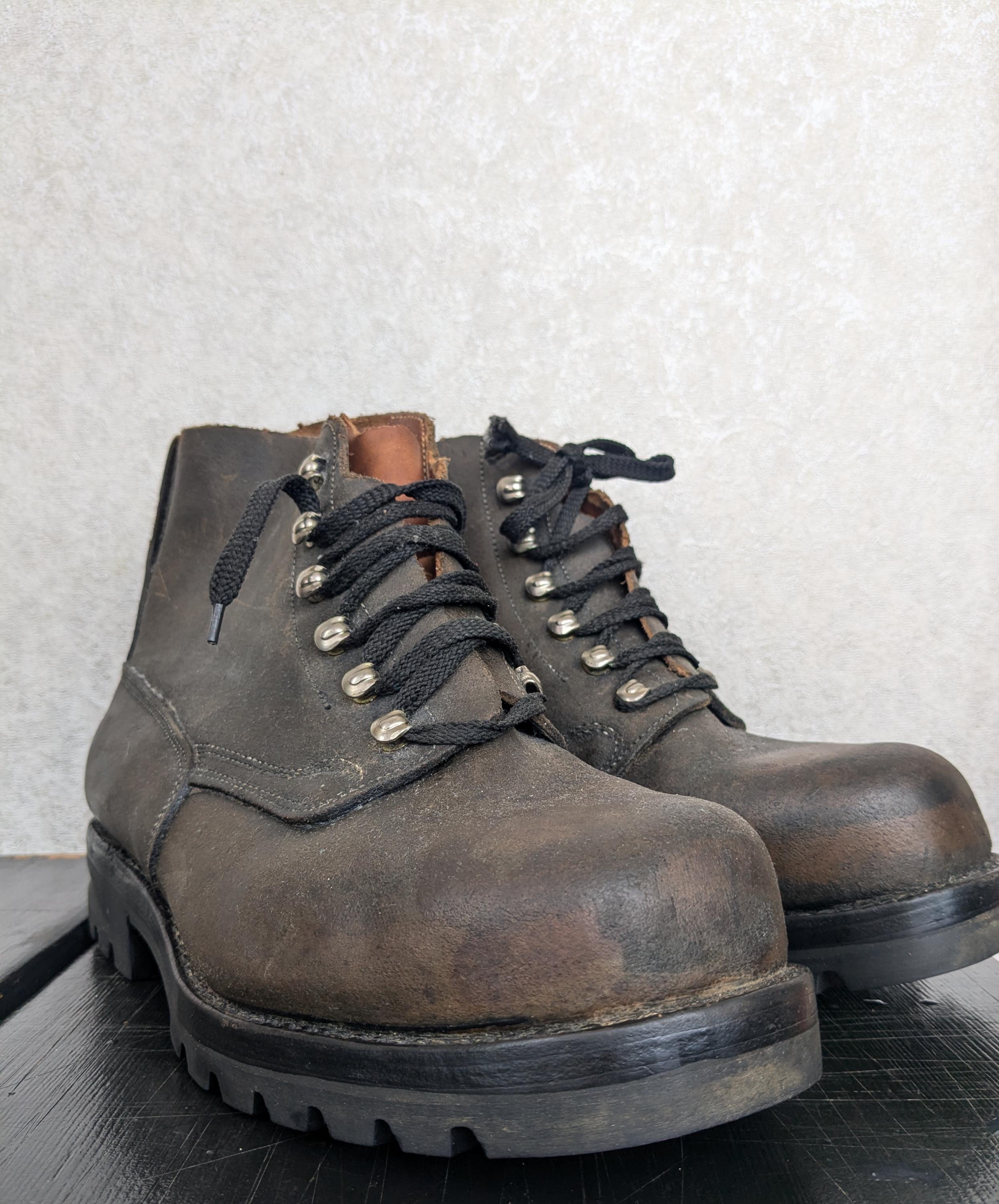Vintage Bally Swiss Army Military Mountain Hiking Boots Etsy