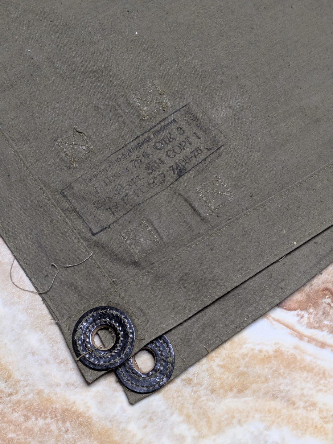 Original 1950s Vintage Soviet Army WWII Type Soldier Field Canvas Cloak ...