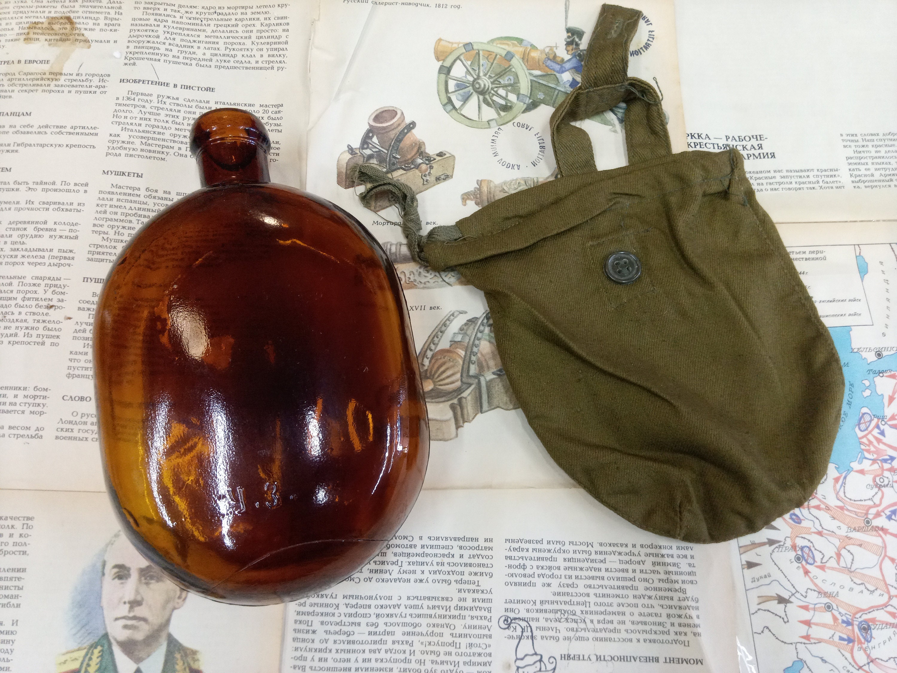 WWII Soviet Army RKKA Glass Flask Ria | Etsy