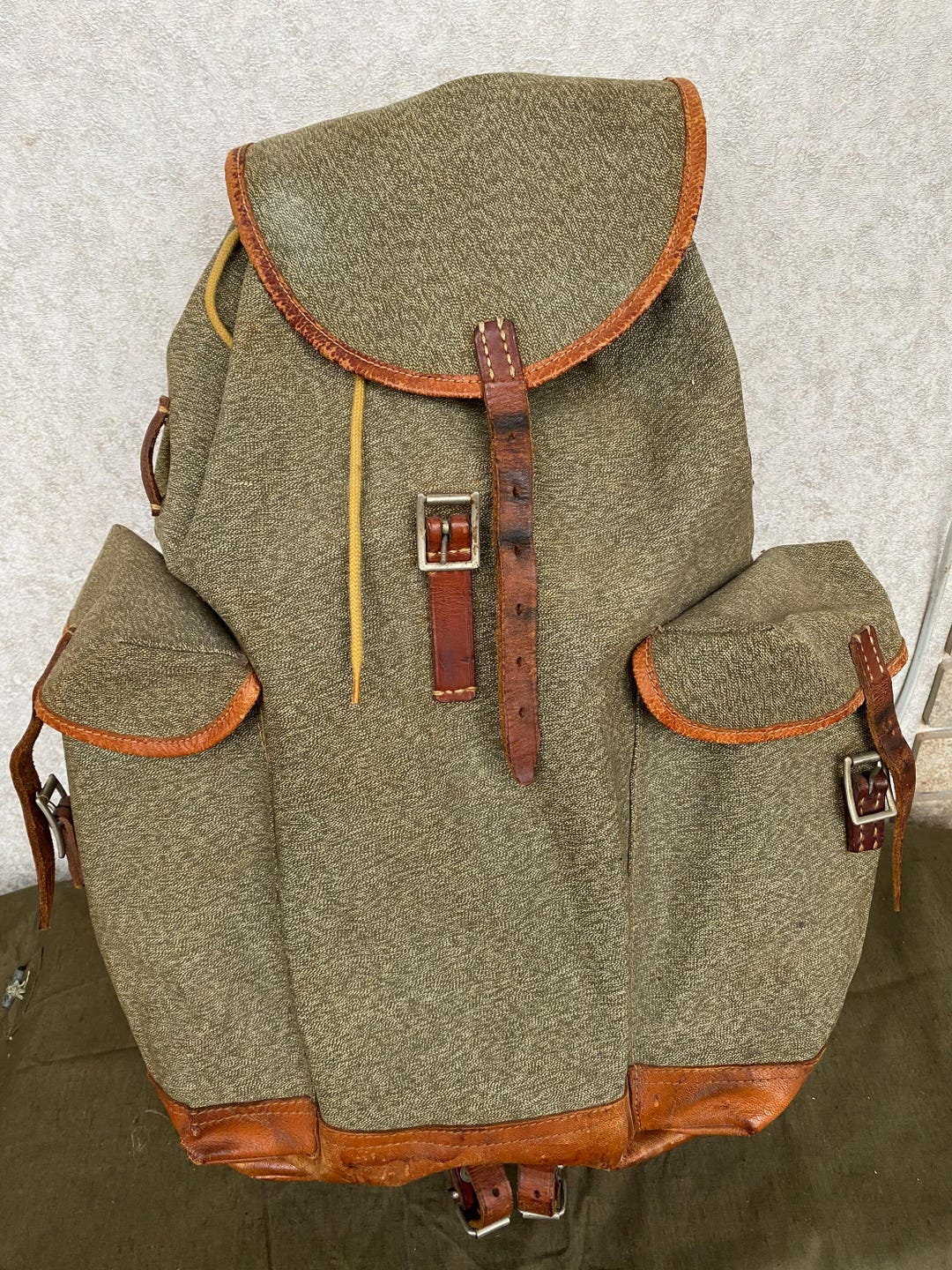 Vintage 1980s Swiss Backpack - Rucksack Salt and Pepper - Etsy