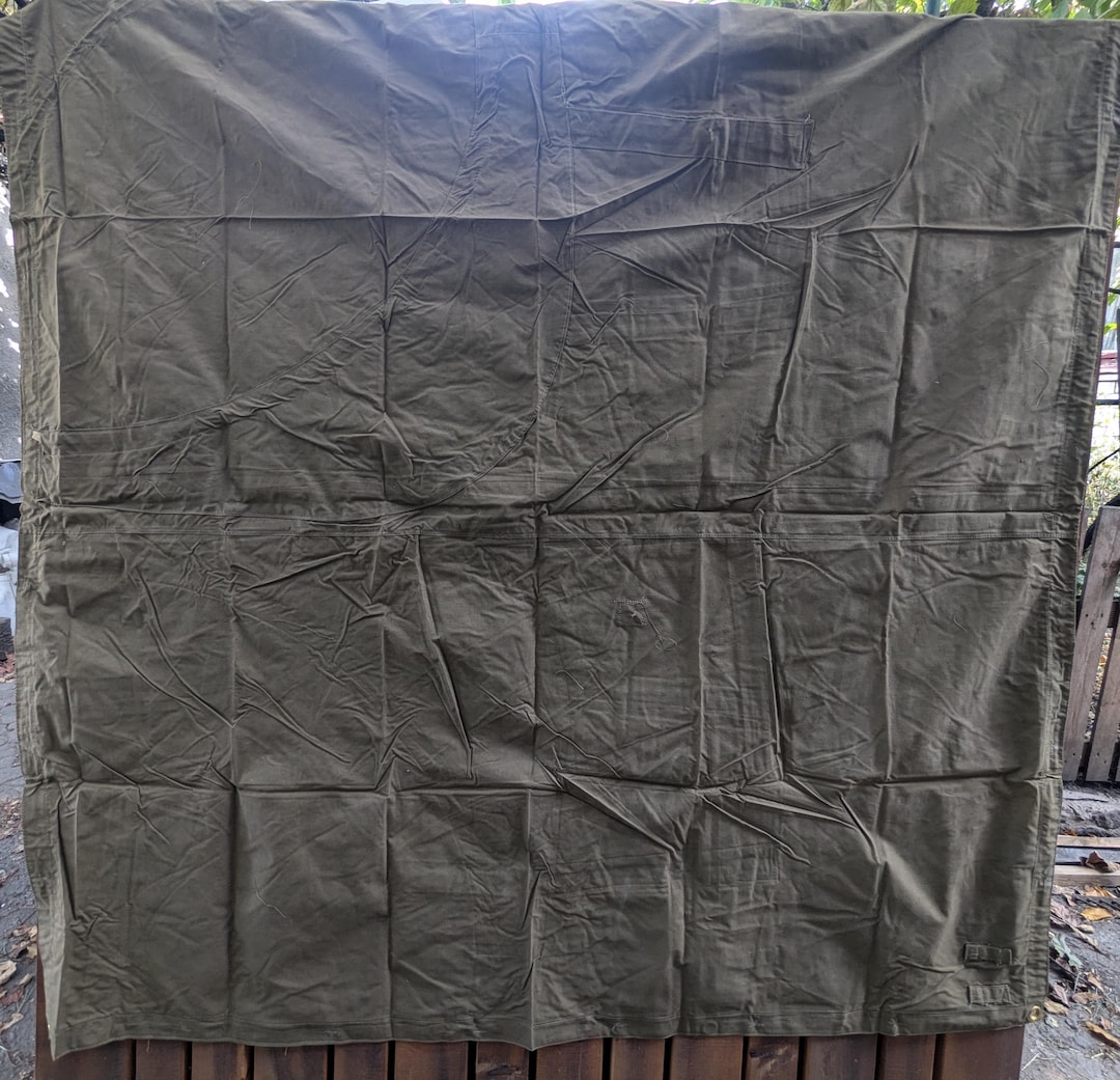 Original 1991 Vintage Soviet Army Soldier Field Canvas Cloak Tent ...