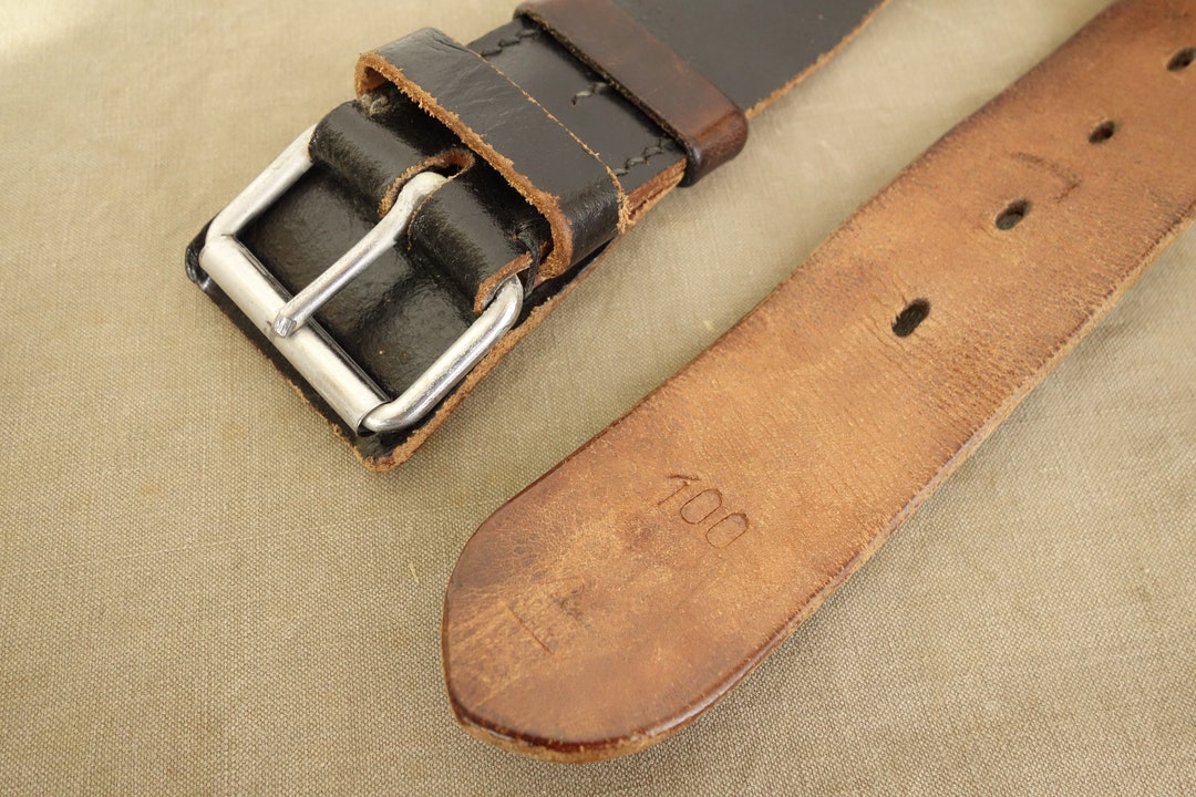Vintage Army Soldiers Black Leather Belt - Etsy