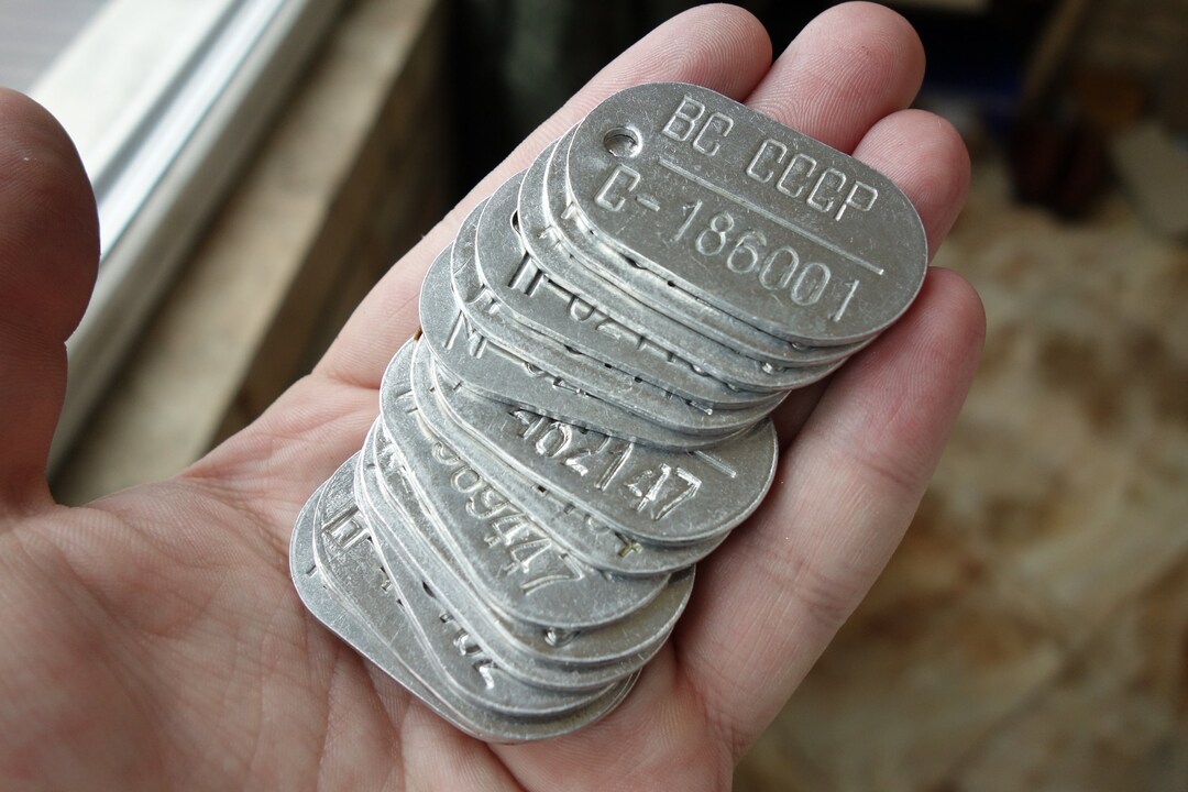Vintage 1970s Soviet Army Soldier Dog Tag Token USSR 15pc - Etsy
