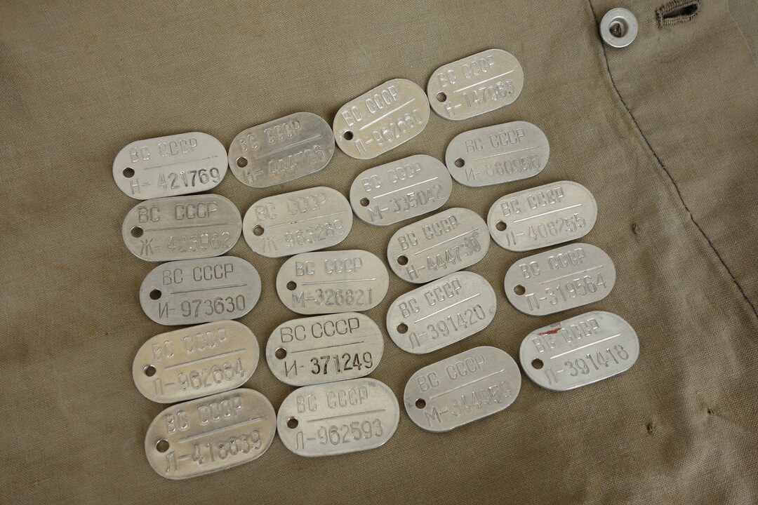 Vintage 1970s Soviet Army Soldier Dog Tag Token USSR 20pc - Etsy