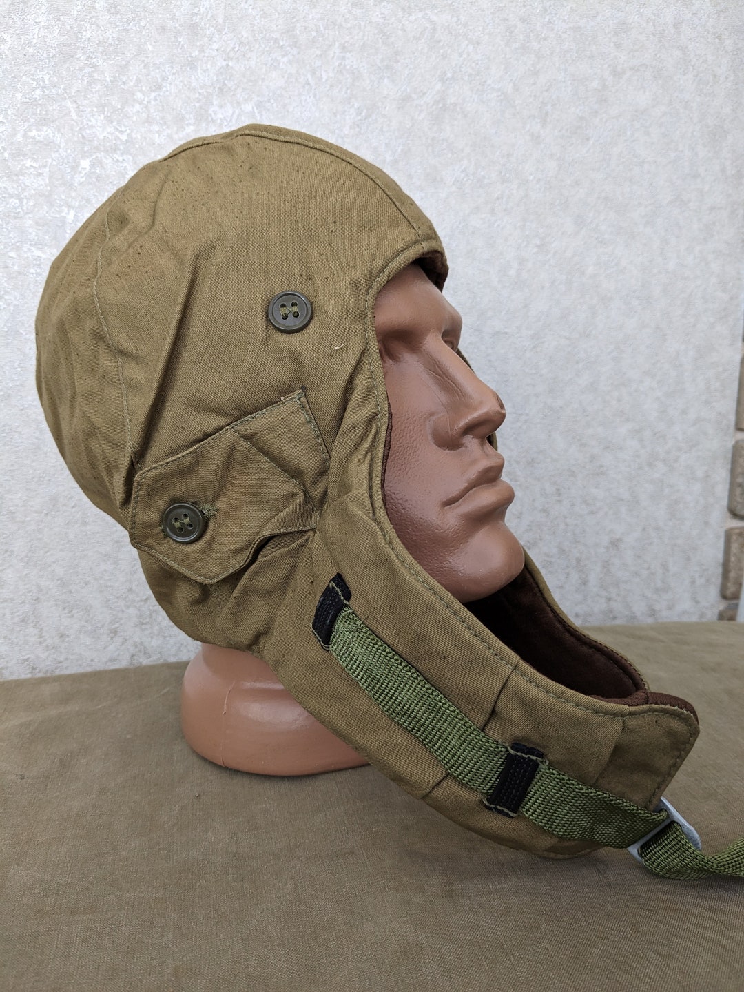 Vintage 1985 Soviet Airborne Paratrooper Winter VDV HELMET USSR 58 Size ...