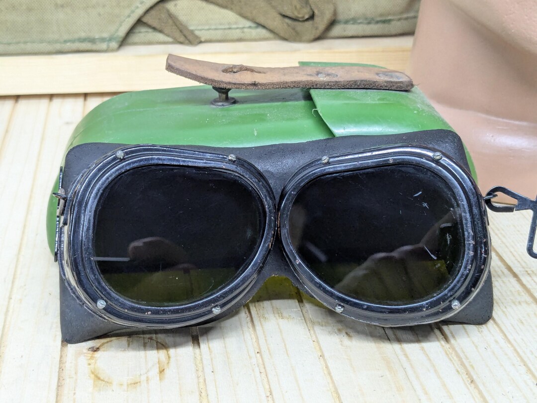 RARE OZP Glasses Soviet USSR Army Protection Military Goggles + Green ...