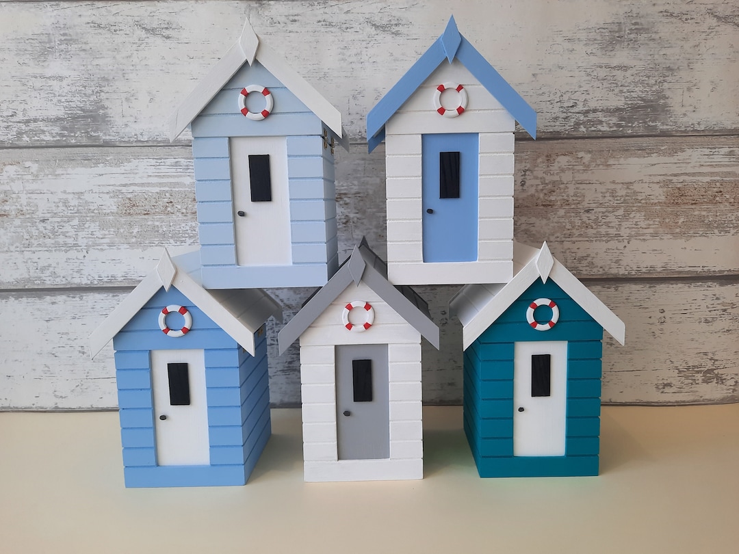 Handmade Beach Hut Containers: , Seaside Decoration & Storage. - Etsy UK
