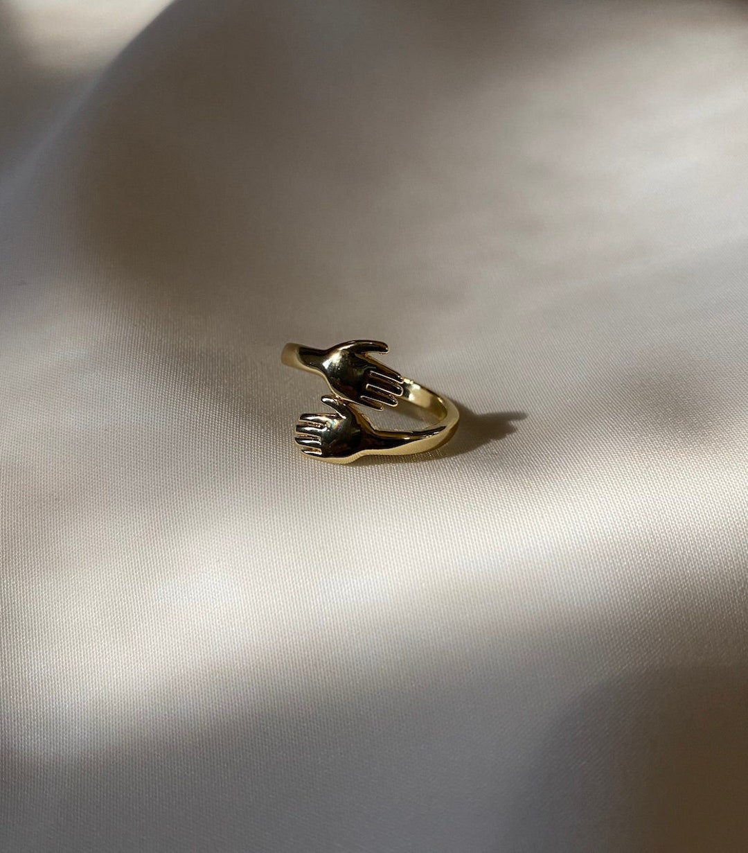 14K Self Love Ring Unisex | Self Hug Ring | Self-love| Real 16K Gold ...