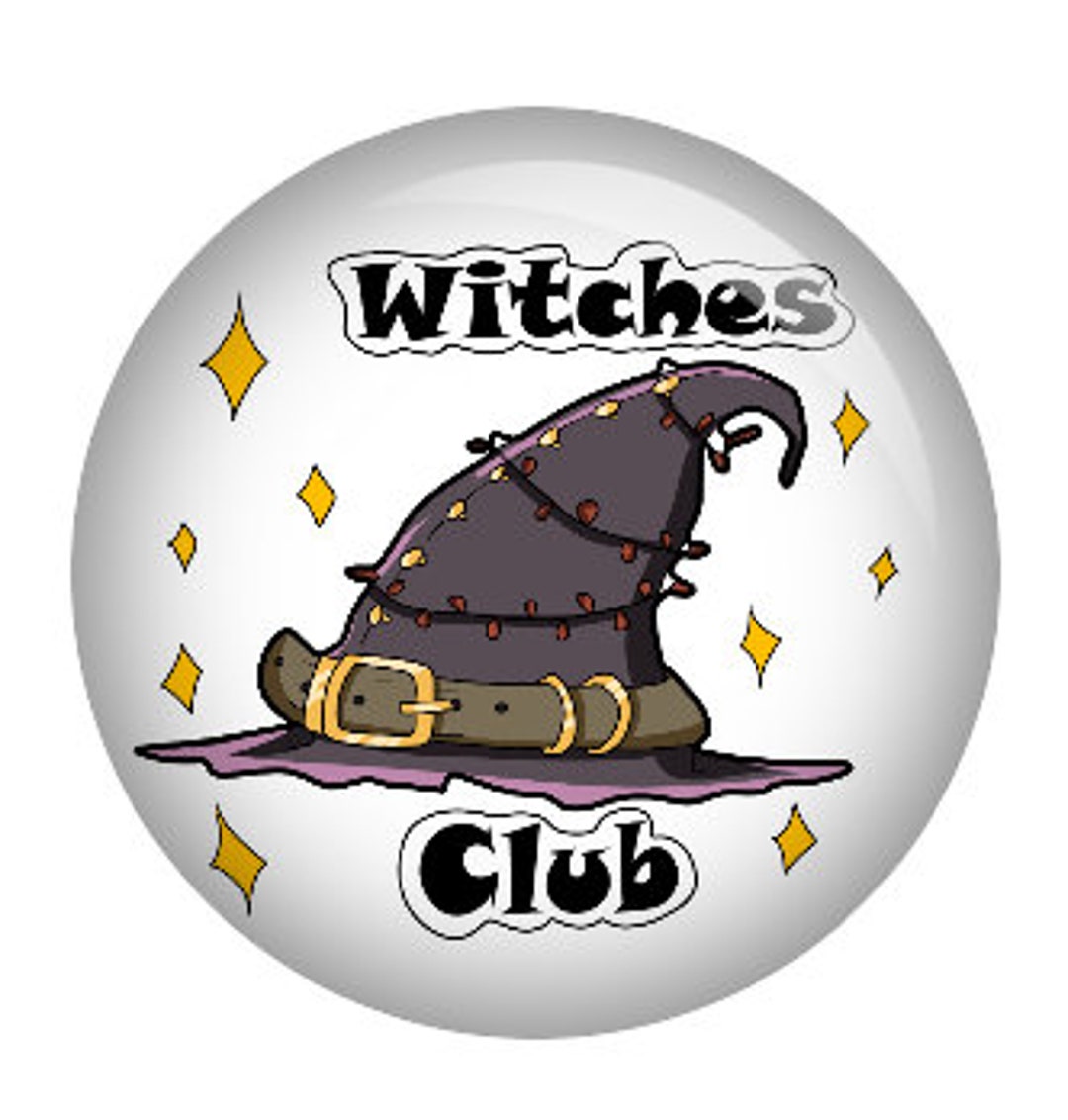 Halloween Button Witches Club 45mm - Etsy