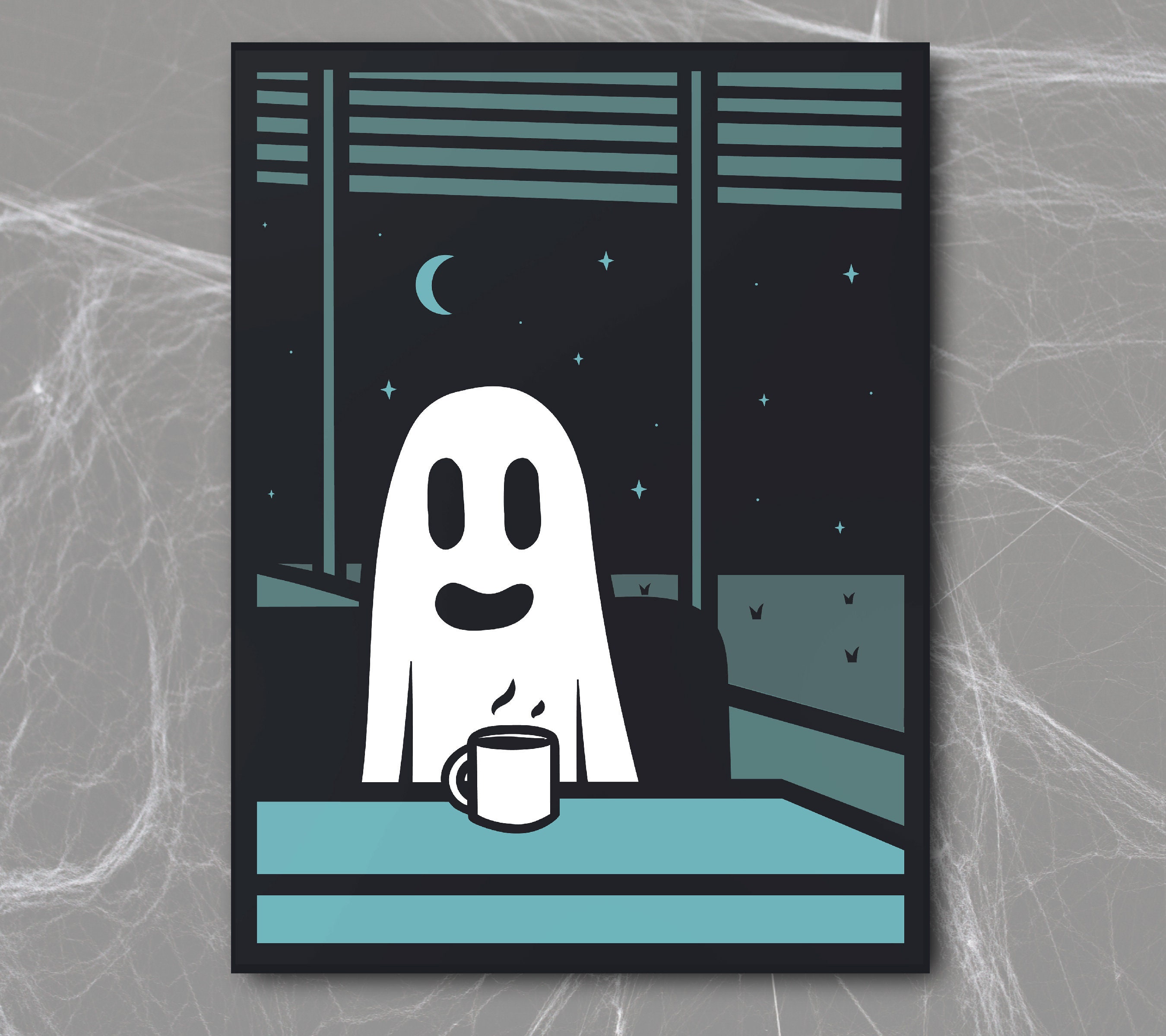 Coffee Ghost - Art Print - Etsy