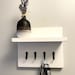 White Key Hook With Shelf, , Key Holder, Handmade Gift, Custom Made ...