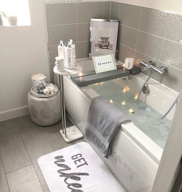 Grey Bath board Handmade Bath RackBath Shelf Handmade | Etsy