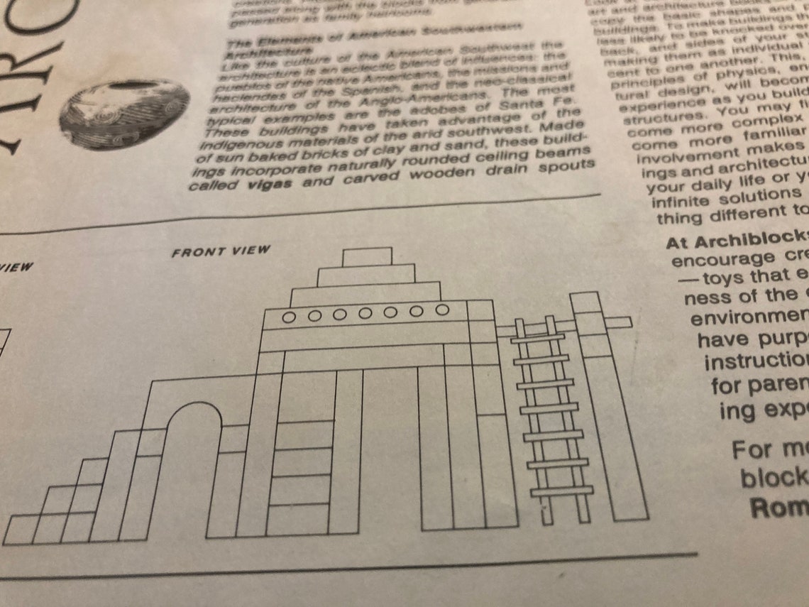 Archiblocks Desktop Classic Sante Fe Building Blocks - Etsy