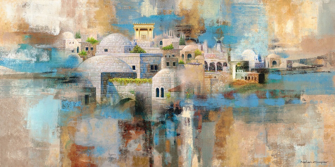 Jerusalem Art Print: Colorful Jewish Modern Art, Israel Artist - Etsy