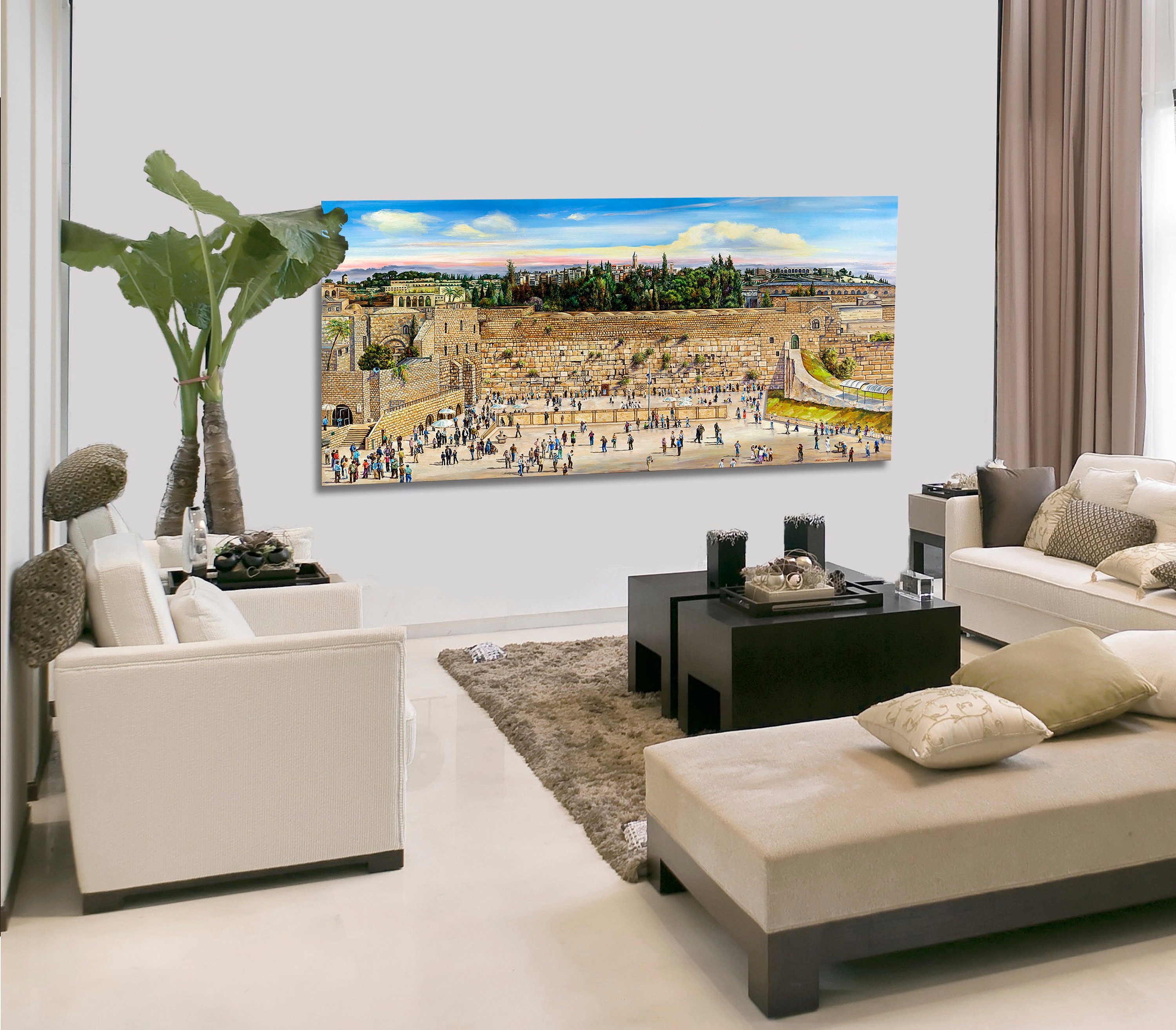 Canvas Western Wall Art, Kotel Jerusalem Print, Jewish Art, Israel ...
