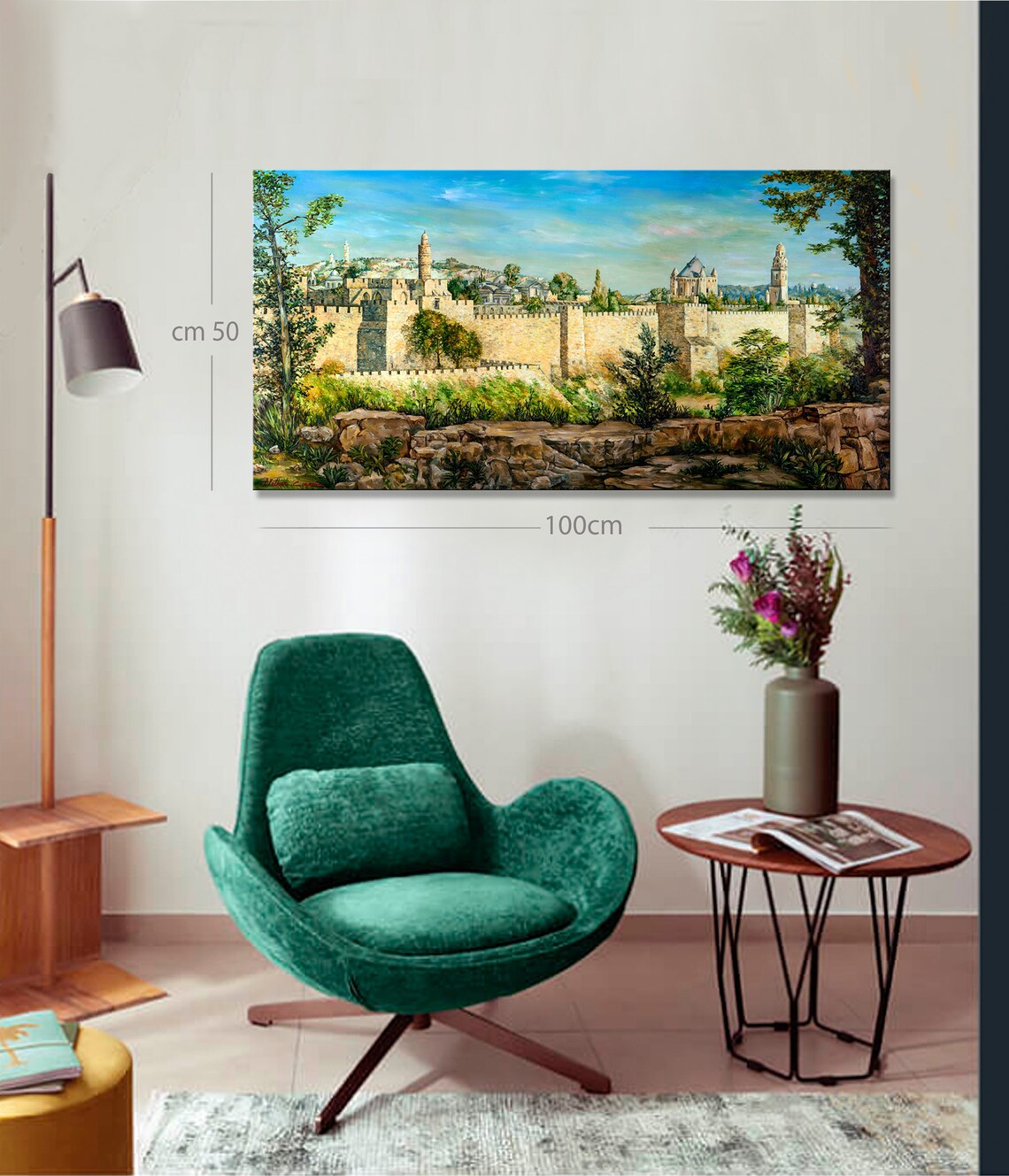 Jerusalem Wall/jerusalem Landscape/realistic Judaica Wall - Etsy
