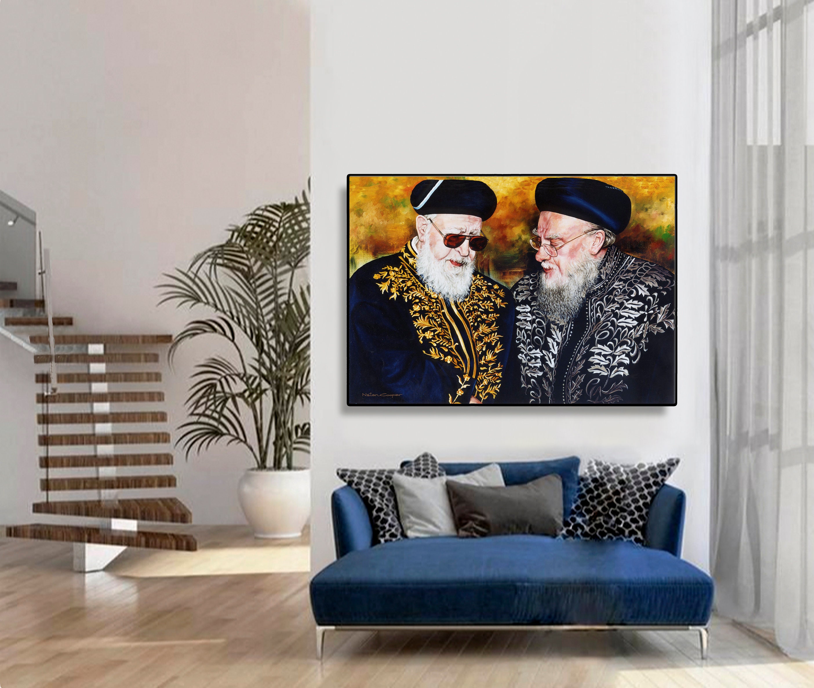 Rabbi Ovadia Yosef and Rabbi Bakshi Doron/jewish Wall/torah/realistic ...