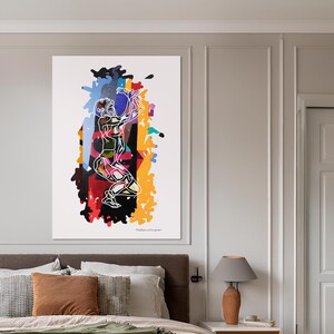 Original Oil Painting by Natan Cooper, Abstract Contemporary Art, Colorful Wall Decor, Large ...