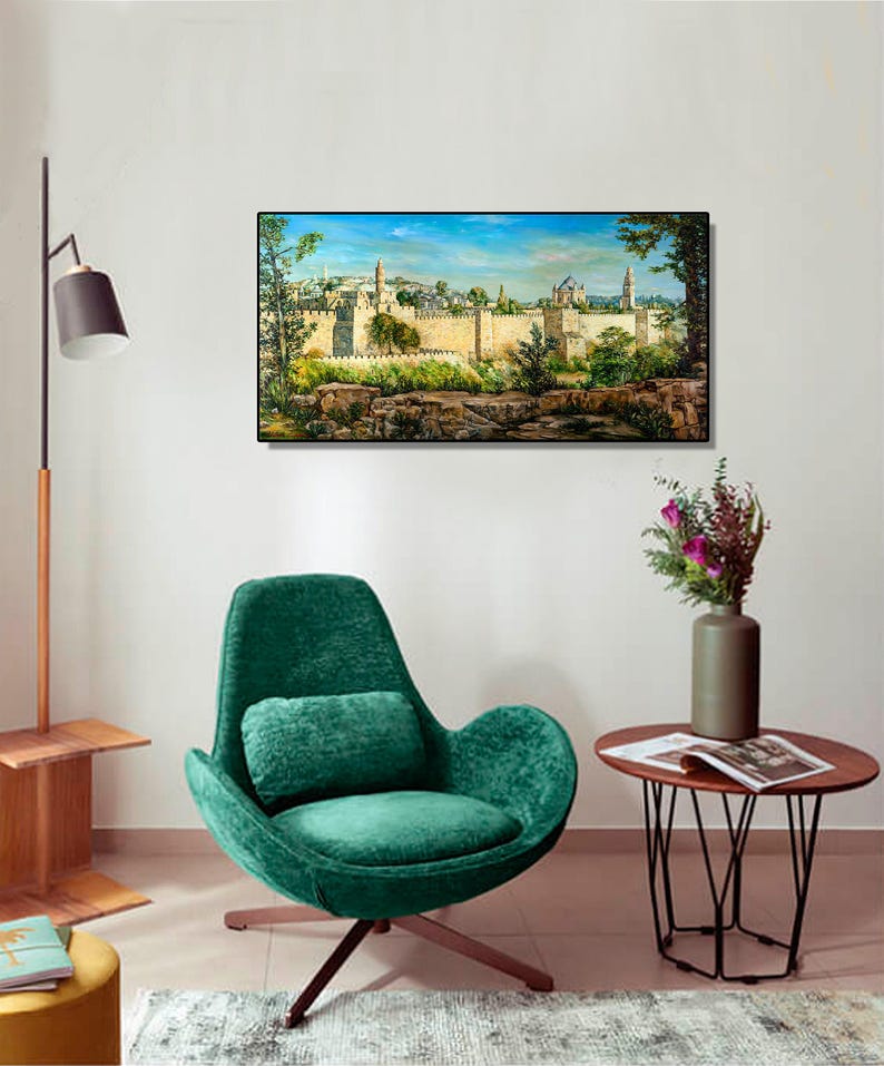 Jerusalem Wall Art Canvas Print: Israeli Cityscape by Natan Cooper - Etsy