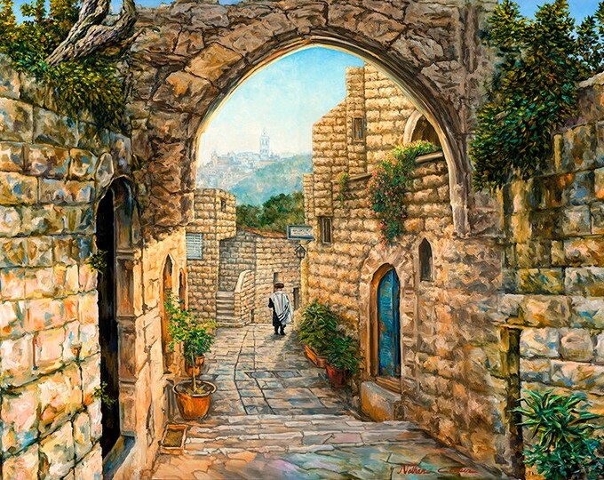 Jerusalem/judaica Wall Art/jewish Modern Art/contemporary Art/canvas ...
