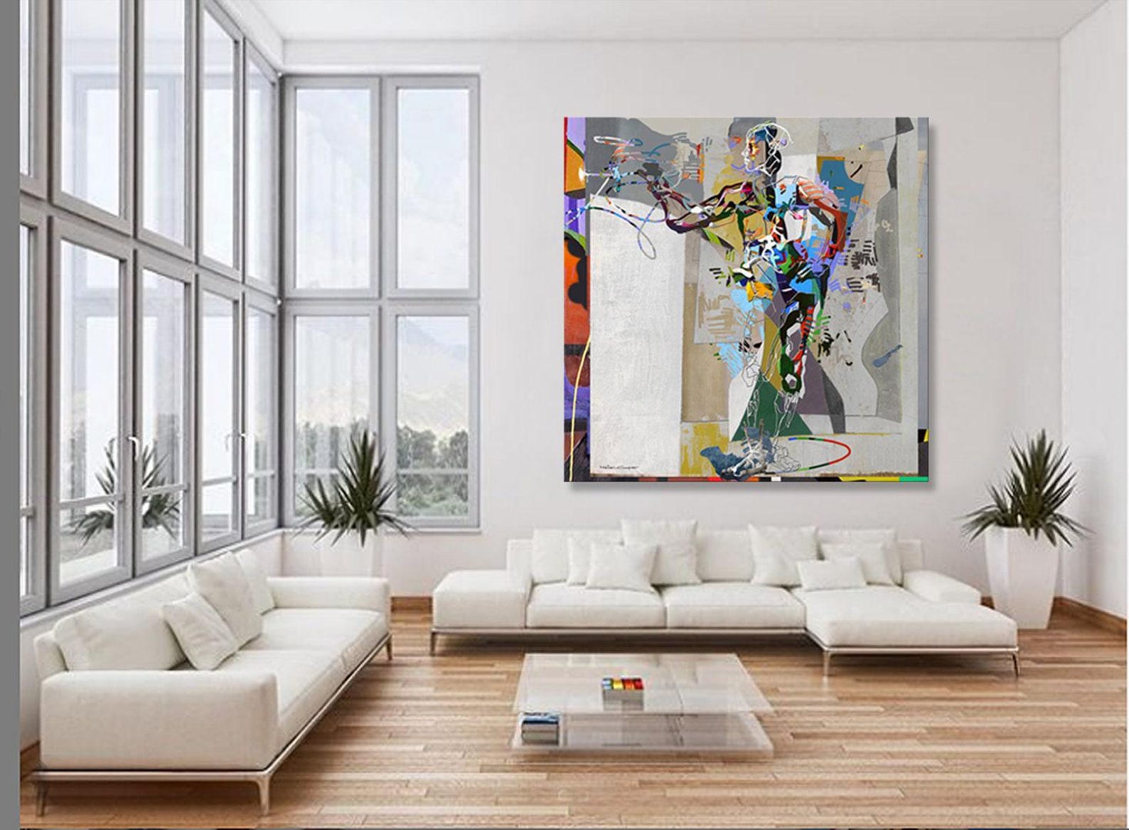 Abstract Canvas Print: Large Colorful Modern Wall Art by Natan Cooper ...